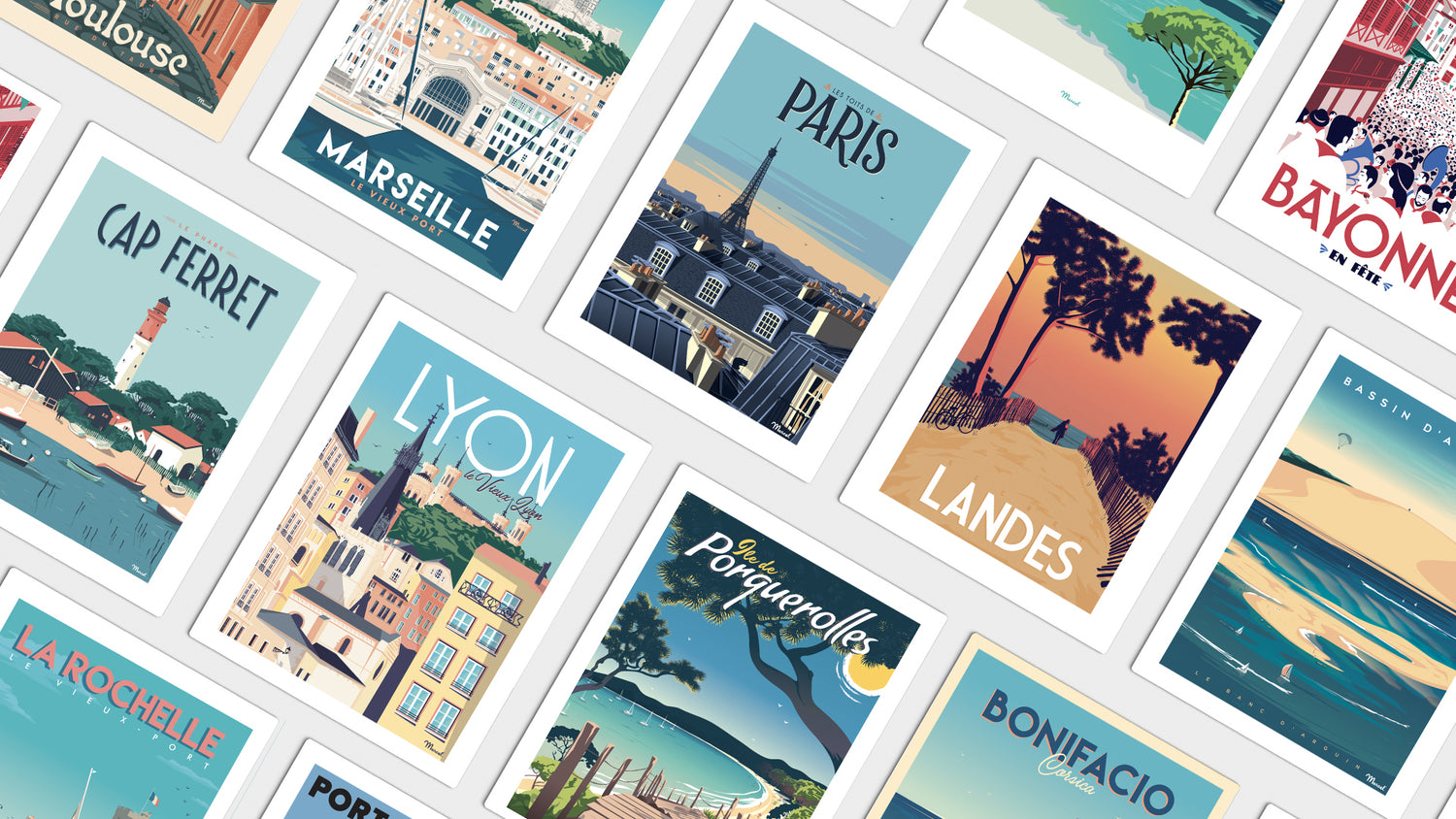 Marcel Travel Posters: Vintage Posters and Prints – Postcards